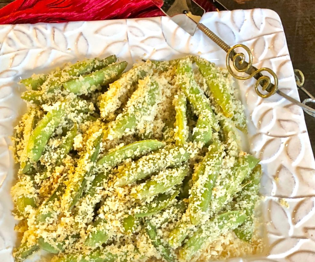 Garlic-Parmesan Sugar Snap Peas - Simple By Cindy